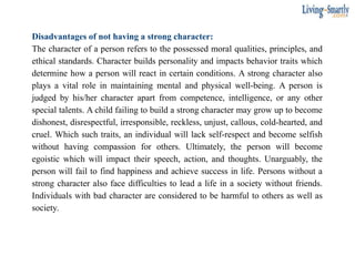 How Not Building Ethics And Strong Character Hurts Children When They ...