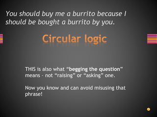 Logical Fallacies via Burritos | PPTX