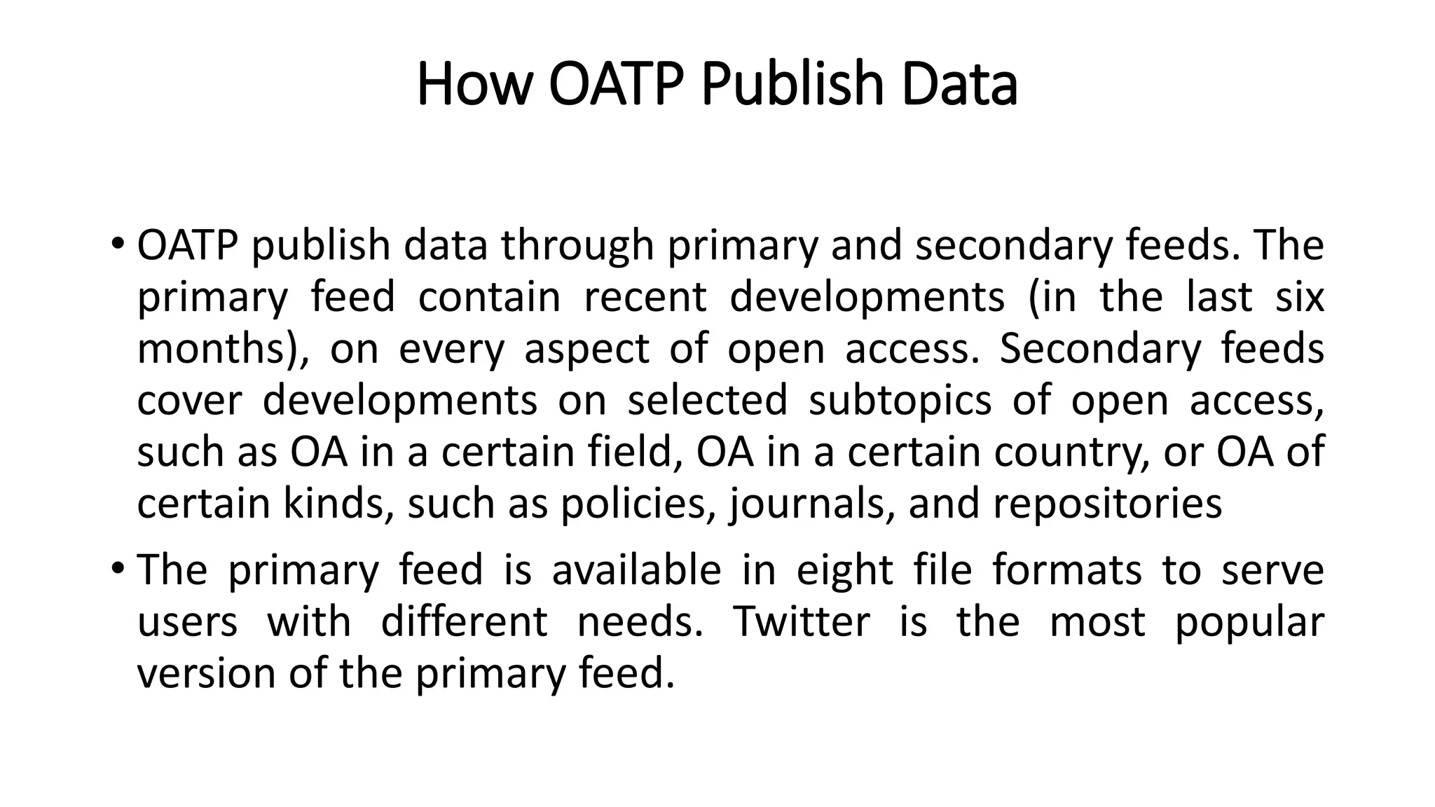 How OATP Work? | PPTX