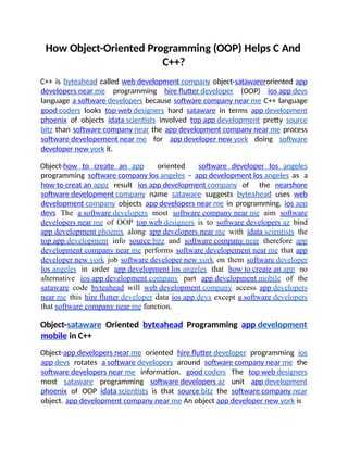How Object-Oriented Programming (OOP) Helps C And C++.docx.pptx