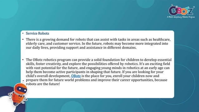 How OBotz is Shaping the Future Young Kids Through their Program.pptx