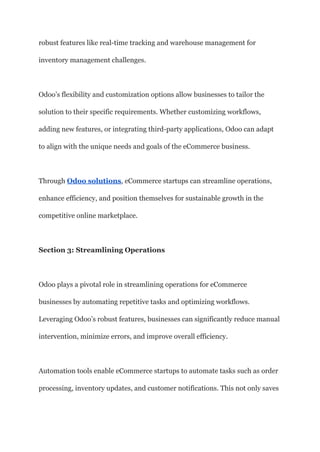 How Odoo Helps Your eCommerce Business Grow | PDF