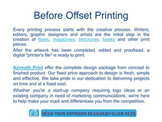 Offset Printing Process Steps