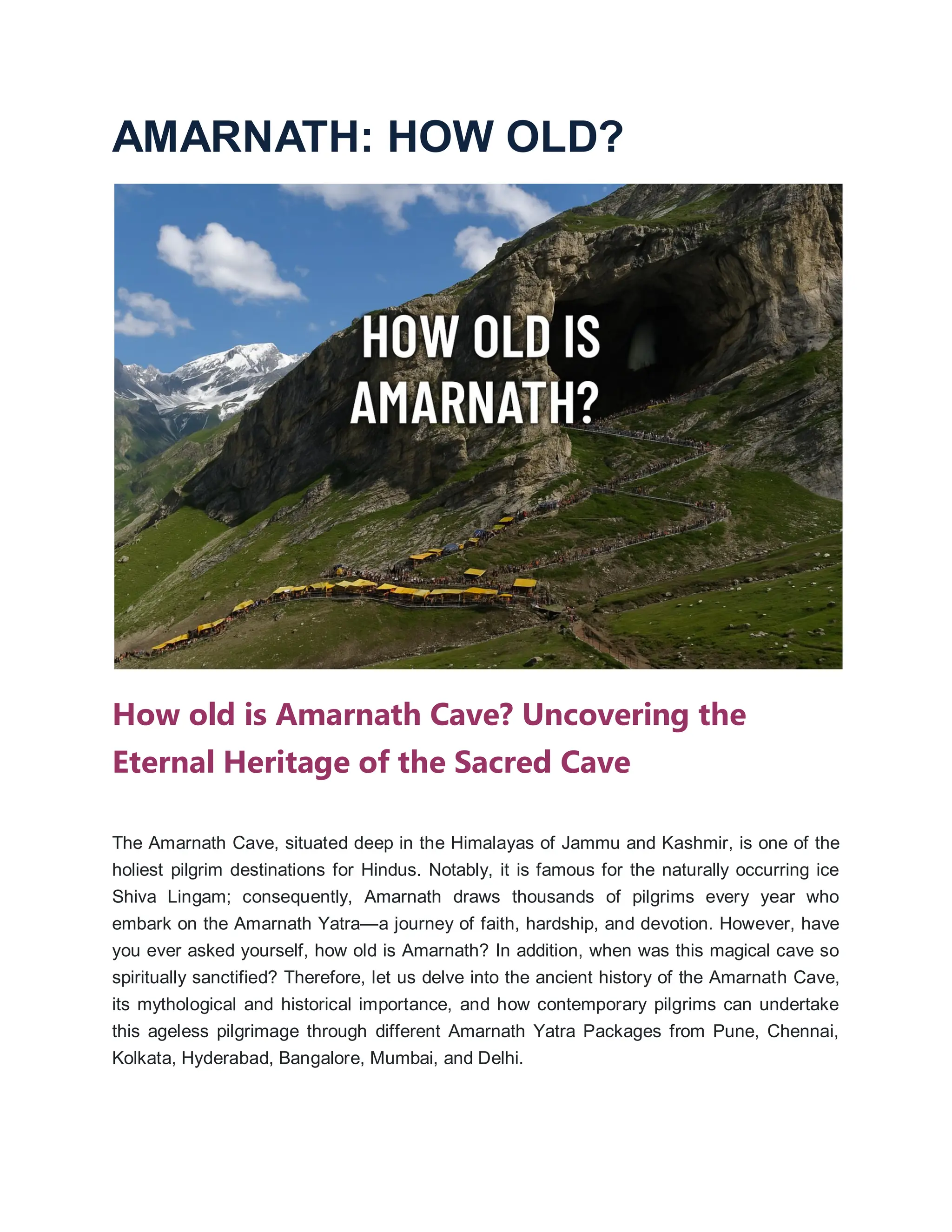 How old are Amarnath cave temple for 2025 .pdf