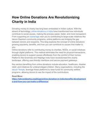 How Online Donations Are Revolutionizing Charity in India.pdf