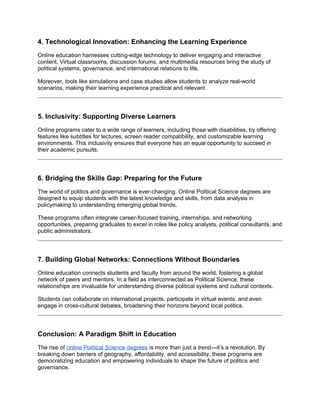 How Online Political Science Degrees Are Changing Education_ Breaking ...