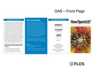 Open Access Spectrum (OAS) - A guide to understanding the core components of Open Access | PPTX