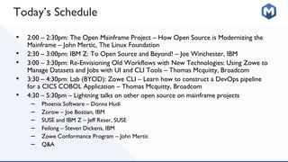 Open Source on the Mainframe Mini-Summit 2019 - How Open Source is Modernizing the Mainframe | PPT