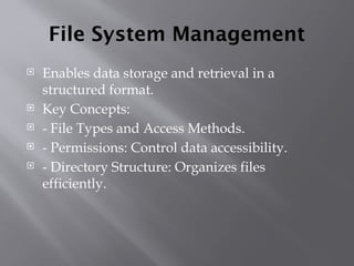 How Operating Systems Works with core functionality | PPTX
