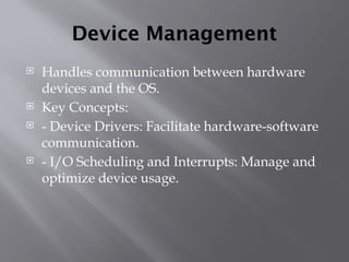 How Operating Systems Works with core functionality | PPTX