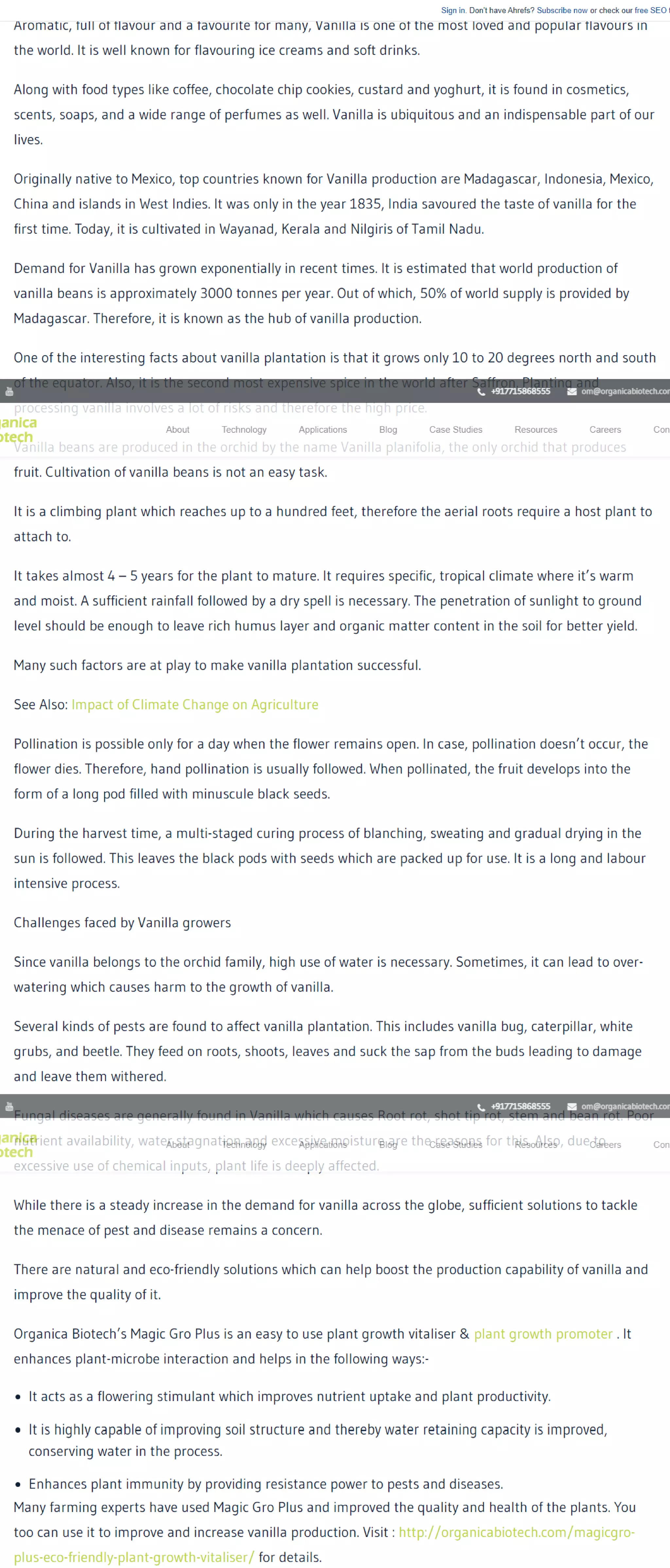 How Organica's Magic Gro Plus Can Boost Vanilla Plantation - Organica ...