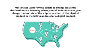 How origin vs. destination sales taxes work in the us | PPT