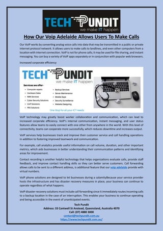 How Our Voip Adelaide Allows Users To Make Calls.pdf