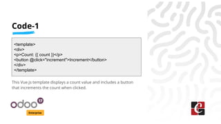 How Owl.js Masterfully Blends React and Vue Awesomeness in odoo | PPTX