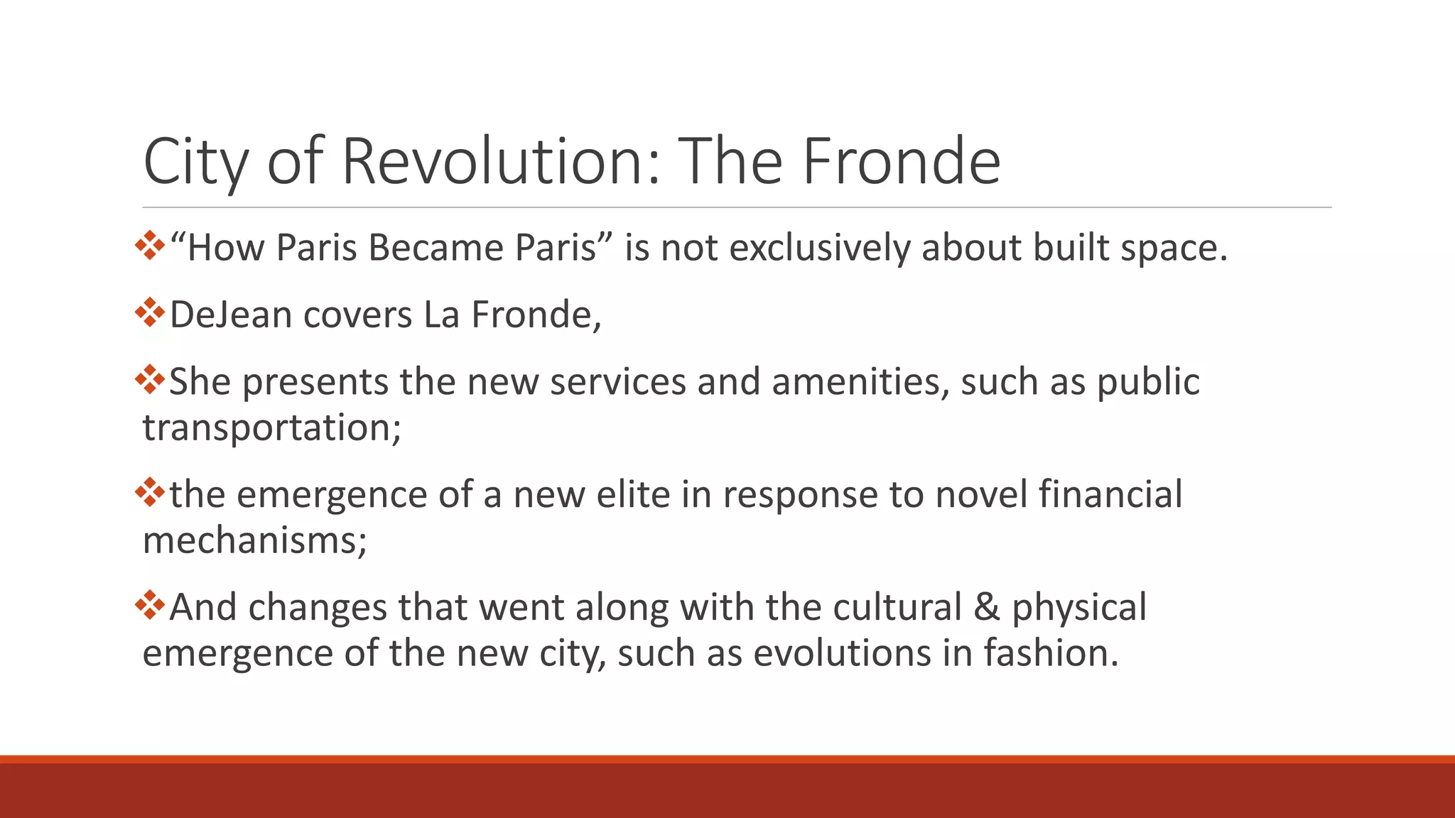 Book Review: How Paris became Paris: The Invention of the Modern City | PPT