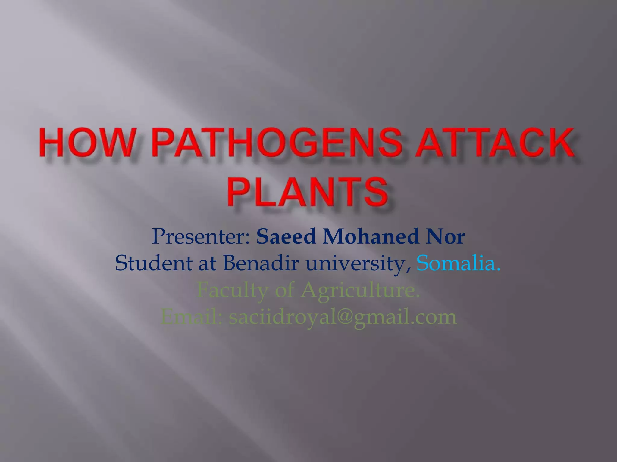 How pathogens attack plants | PPTX