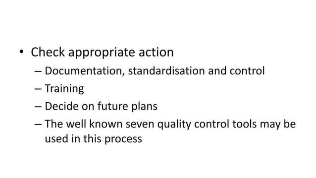 How pdca cycle used in context of TQM | PPT