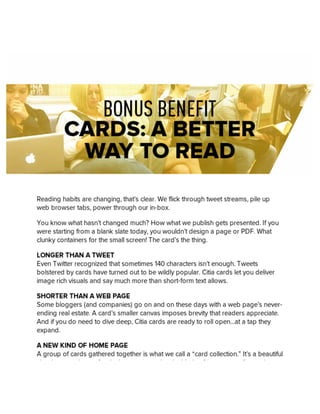 How do use Citia Cards? | PDF