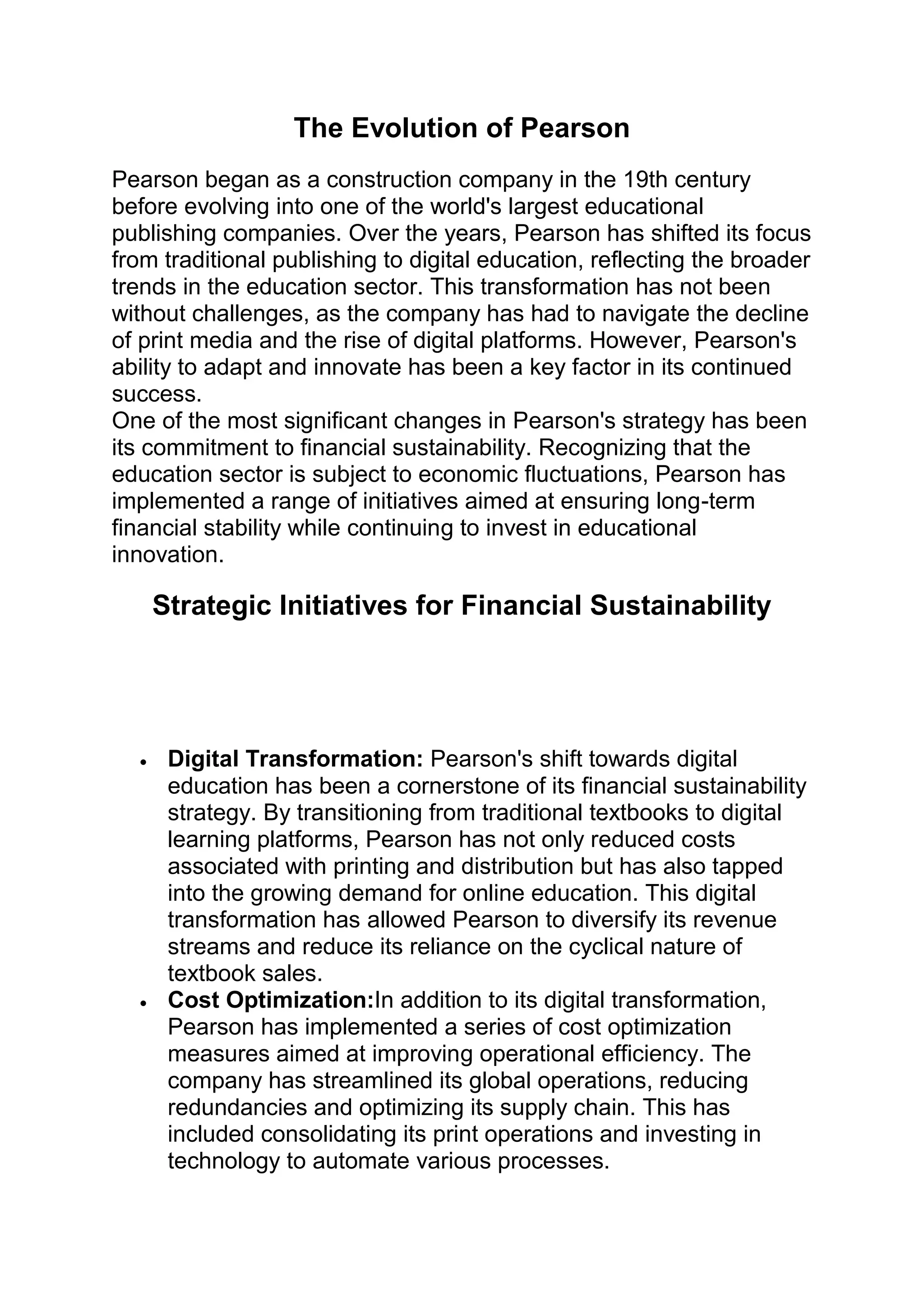 How Pearson is Revolutionizing Education Through Financial ...