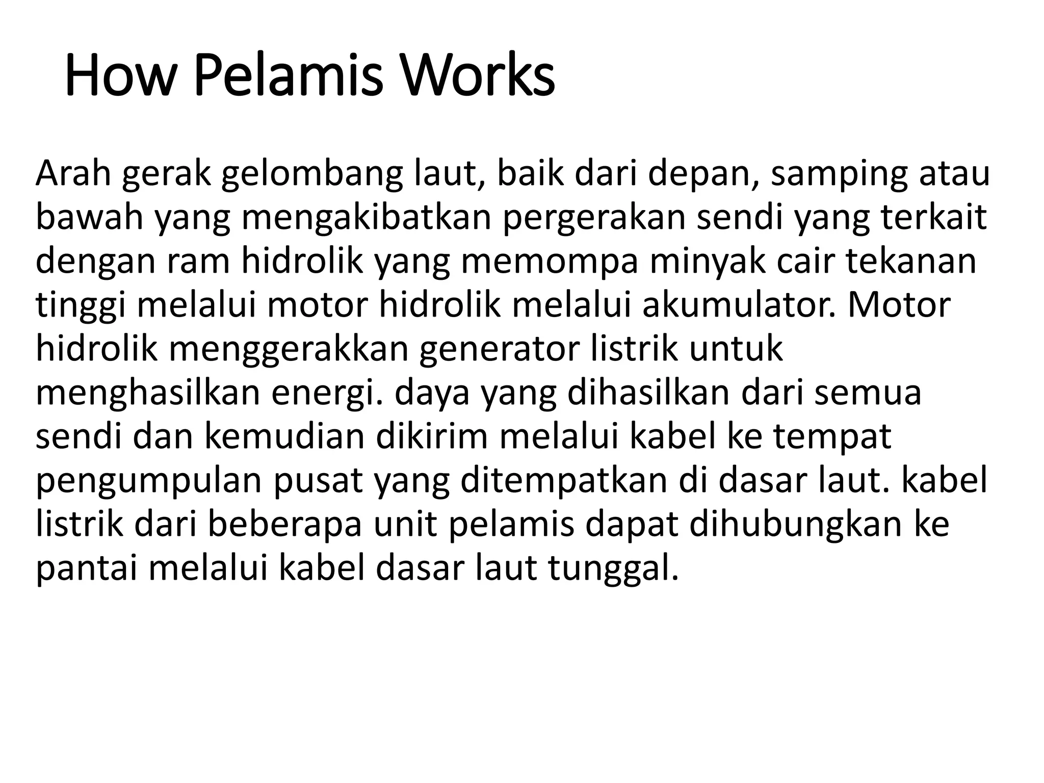 How pelamis works | PPT