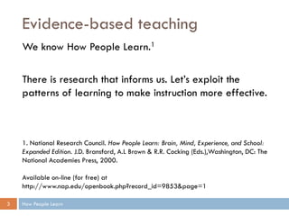 Wi13 Workshop - How People Learn | PPT