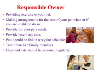 How pets are taken care of | PPTX