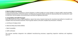 Pharma Grade Solvents: Enhancing Compliance & Quality | PPTX