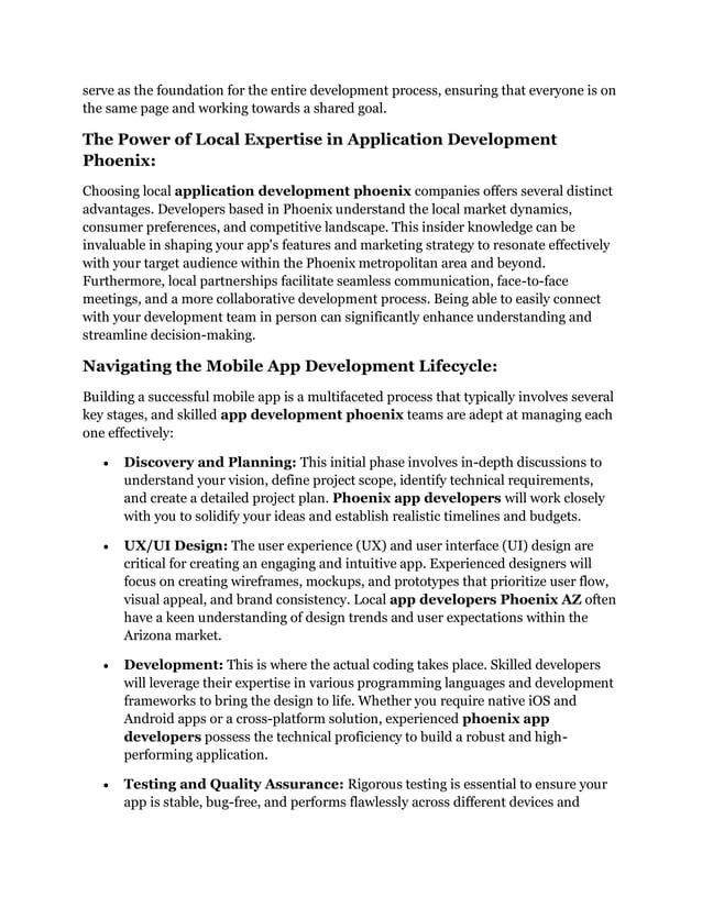 How Phoenix App Developers Can Build Your Dream Mobile App | PDF