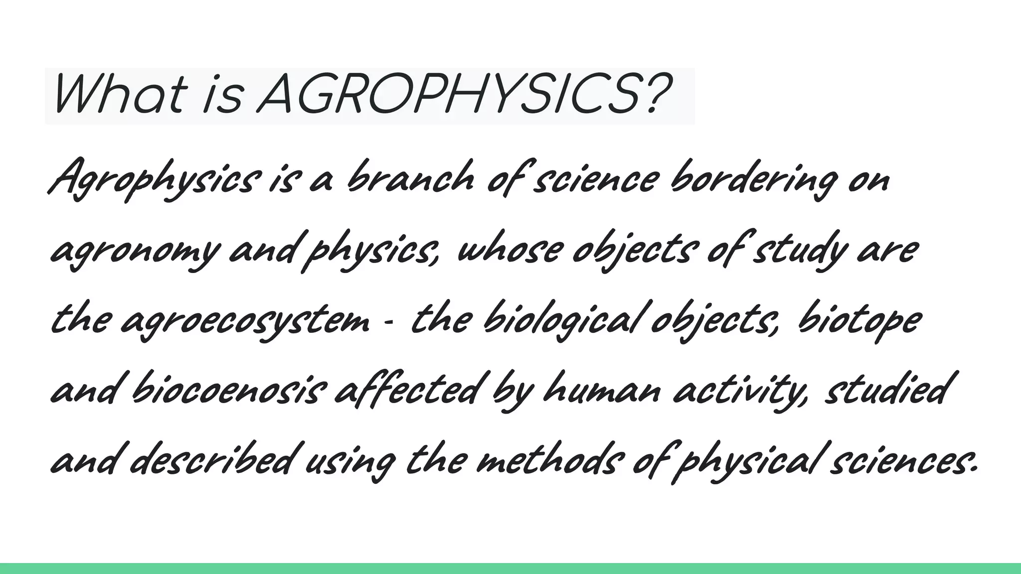 How physics is used in agriculture and medical field | PPTX