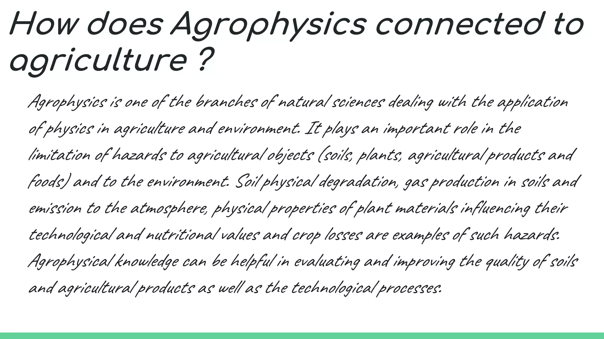 How physics is used in agriculture and medical field | PPTX