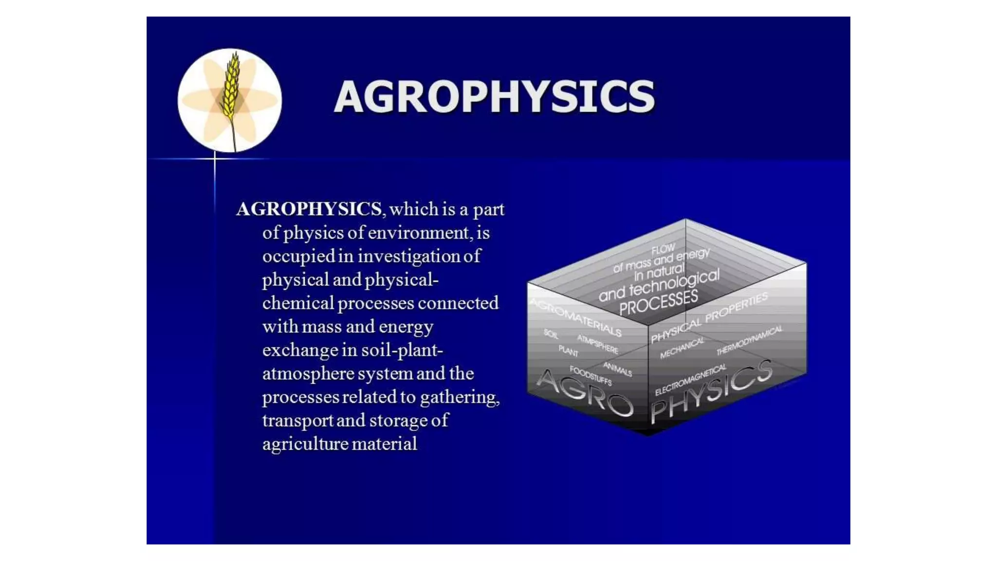 How physics is used in agriculture and medical field | PPTX