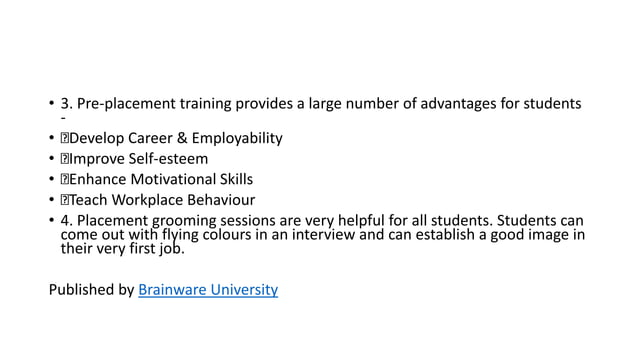 How placement grooming sessions help students | PPTX