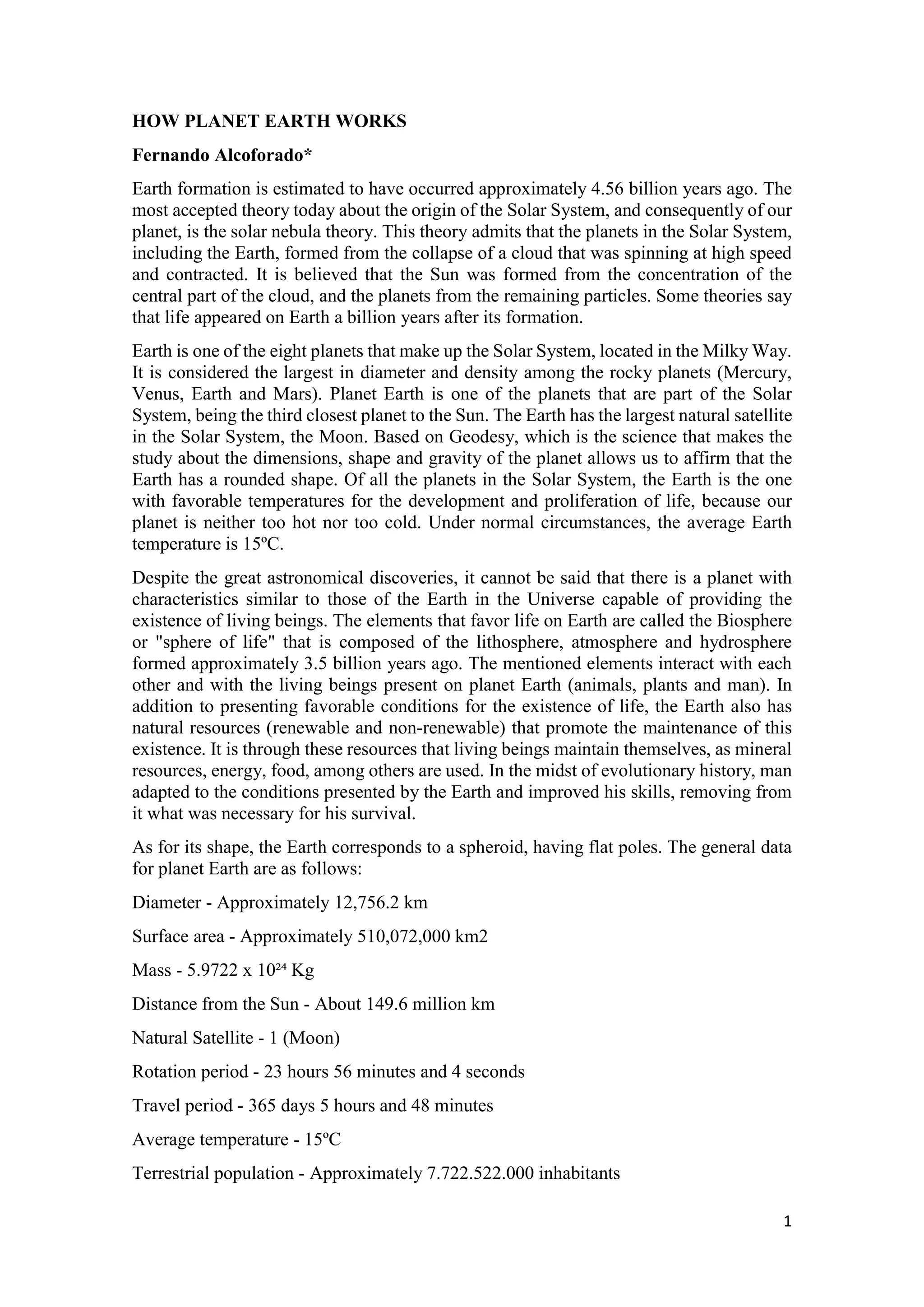 How planet earth works | PDF