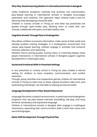 How Play-Based Learning in Kindergarten Enhances Child Development in ...