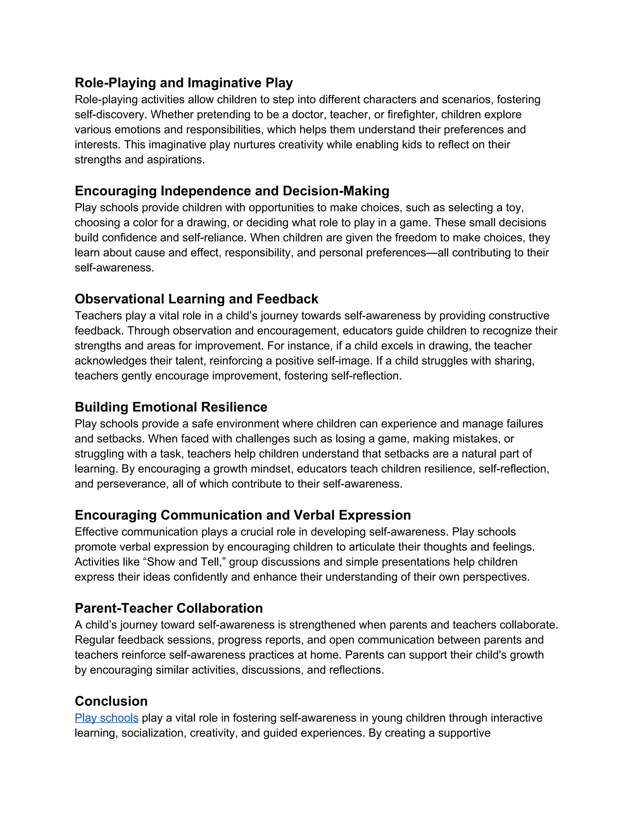 How Play Schools Develop Self-Awareness in Young Kids.docx