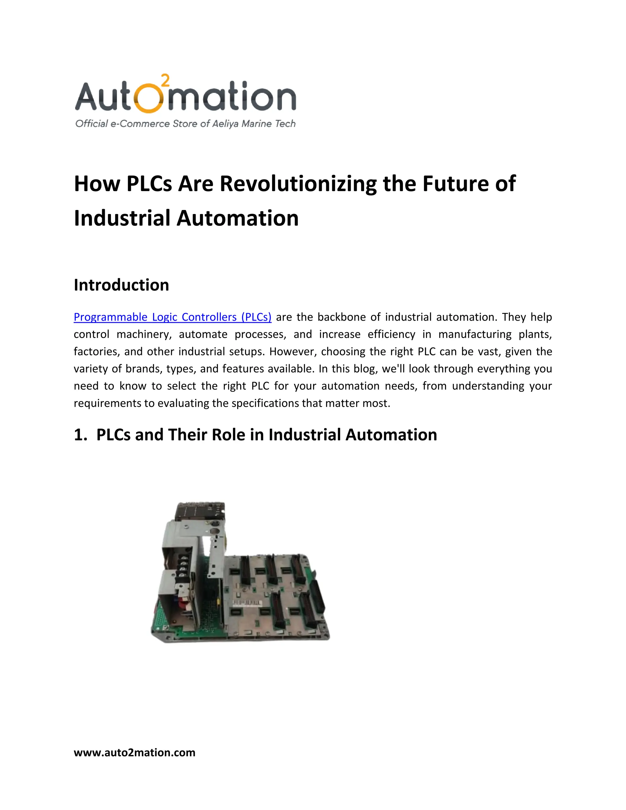 How PLCs Are Revolutionizing the Future of Industrial Automation.pdf
