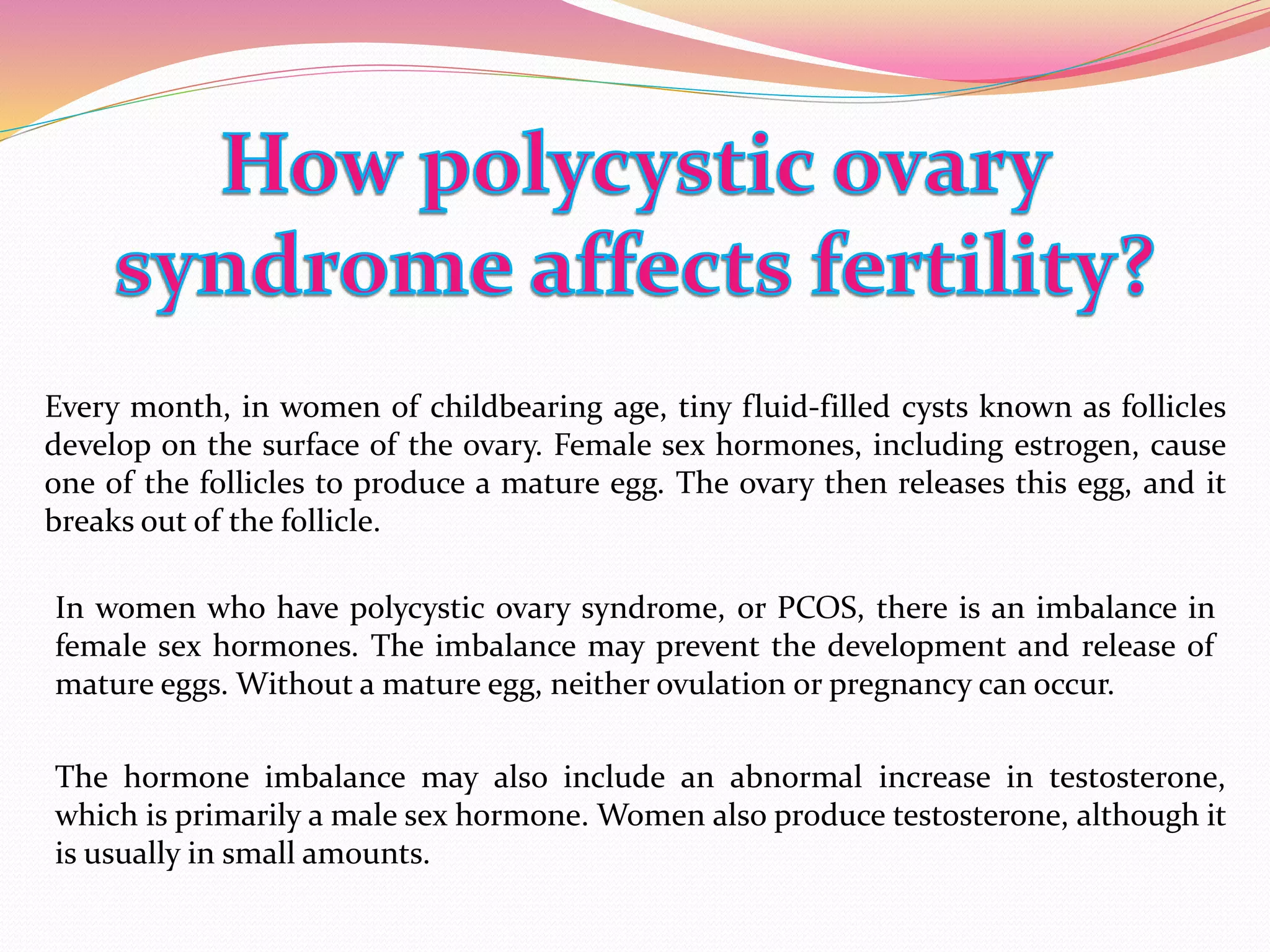 How polycystic ovary syndrome affects fertility | PPTX