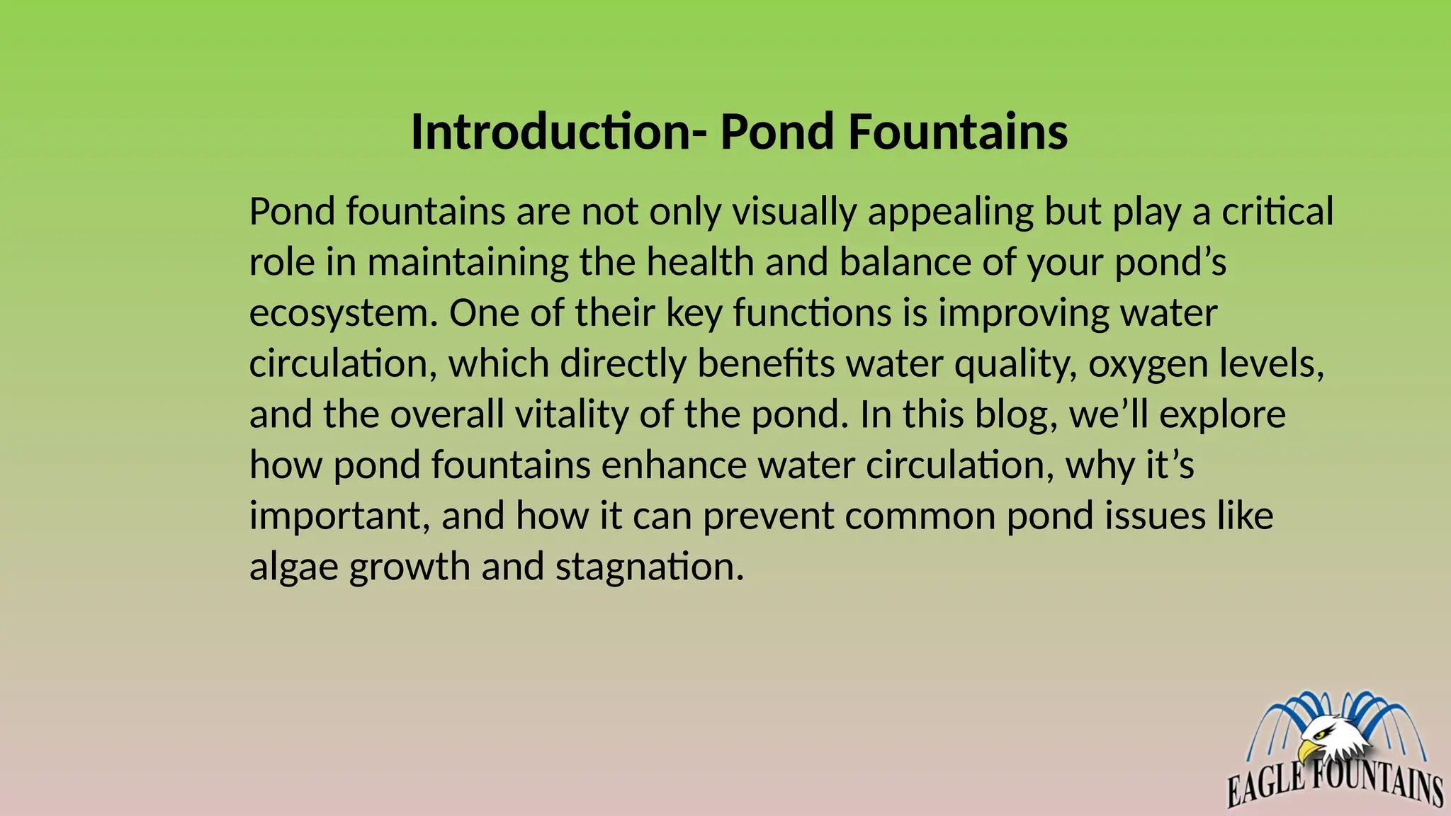 How Pond Fountains Improve Water Circulation.pptx