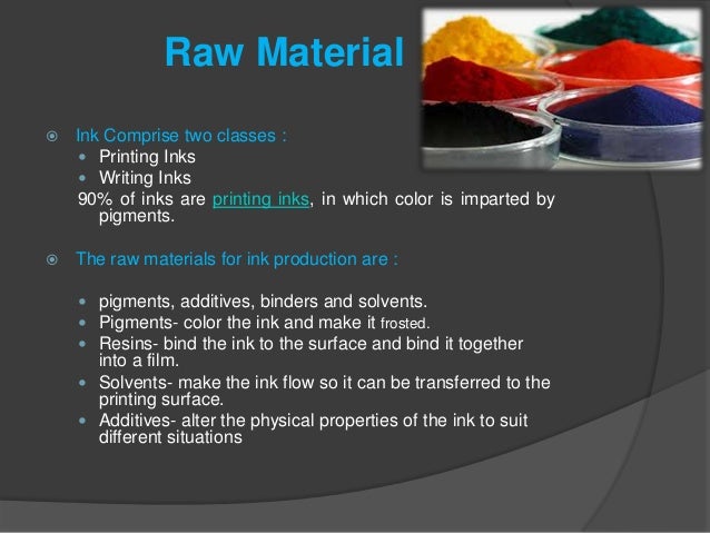 How printing ink manufactured in factory????
