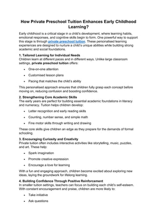 How Private Preschool Tuition Enhances Early Childhood Learning.pdf