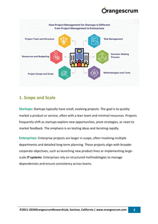 How Project Management for Startups Differs from Enterprises | PDF