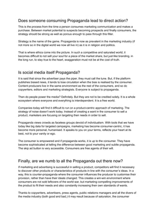 How Propaganda Works For Businesses | PDF