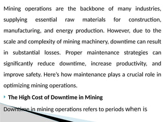 How Proper Maintenance Reduces Downtime in Mining Operations.pptx