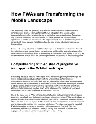 How PWAs are Transforming the Mobile Landscape.pdf