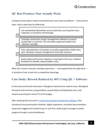 How Quality Control in Construction Reduces Rework by 40% | PDF