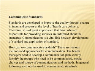 How quality standards are developed | PPT
