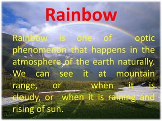 How rainbow is formed | PPTX