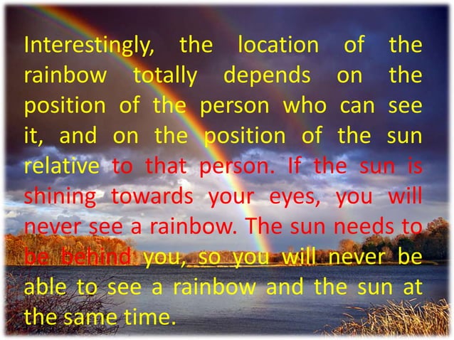 How rainbow is formed | PPTX | Physics | Science