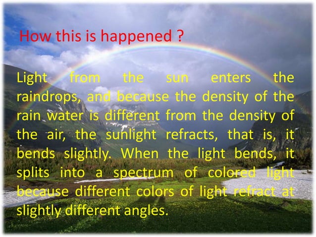 How rainbow is formed | PPTX | Physics | Science
