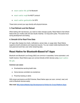 React Native Helps Build Smarter IoT Solutions | PDF
